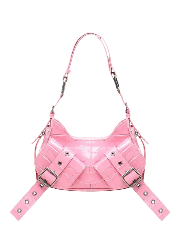BIASIA Leather Shoulder Bag - Pink