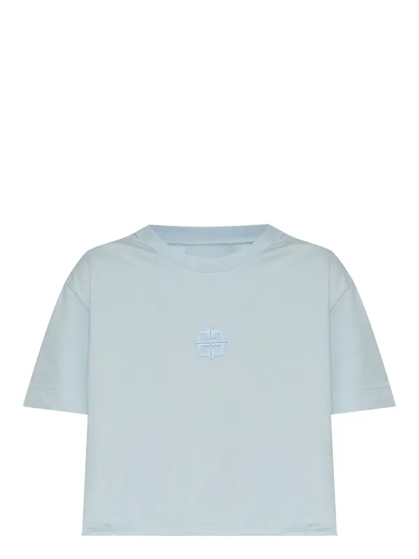 Givenchy Cropped 4g Liquid T-shirt - Blue