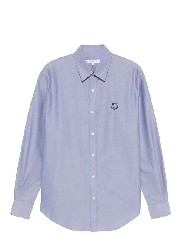 Maison Kitsuné Contour Fox Head Shirt - Blue