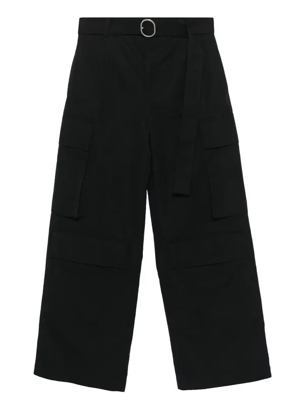 JIL SANDER Wide-leg Cargo Pants - Black