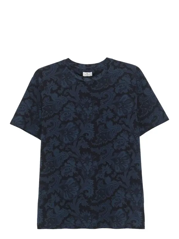 Etro Paisley-print T-shirt - Black