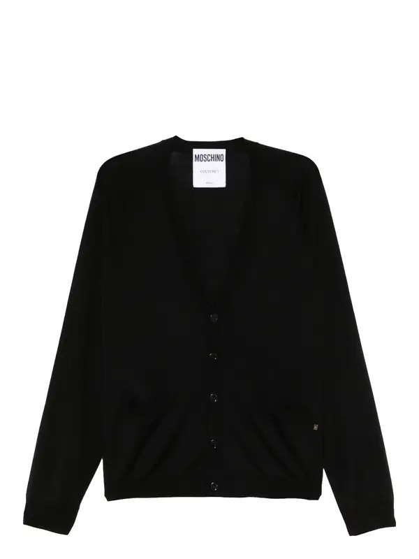 Moschino Fine-knit Cardigan - Black