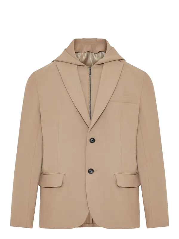 Emporio Armani Hooded Blazer - Neutrals