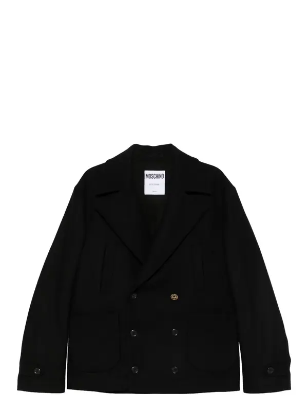 Moschino Double-breasted Pea Coat - Black