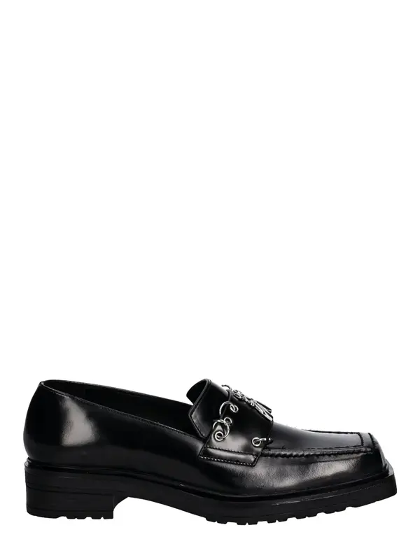 Patrizia Pepe Eyelet Loafers - Black