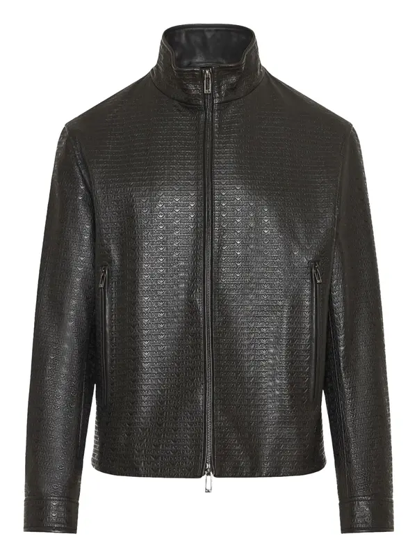 Emporio Armani Logo-debossed Jacket - Black