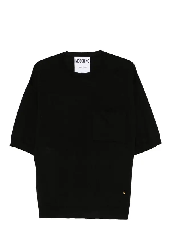 Moschino Knitted T-shirt - Black