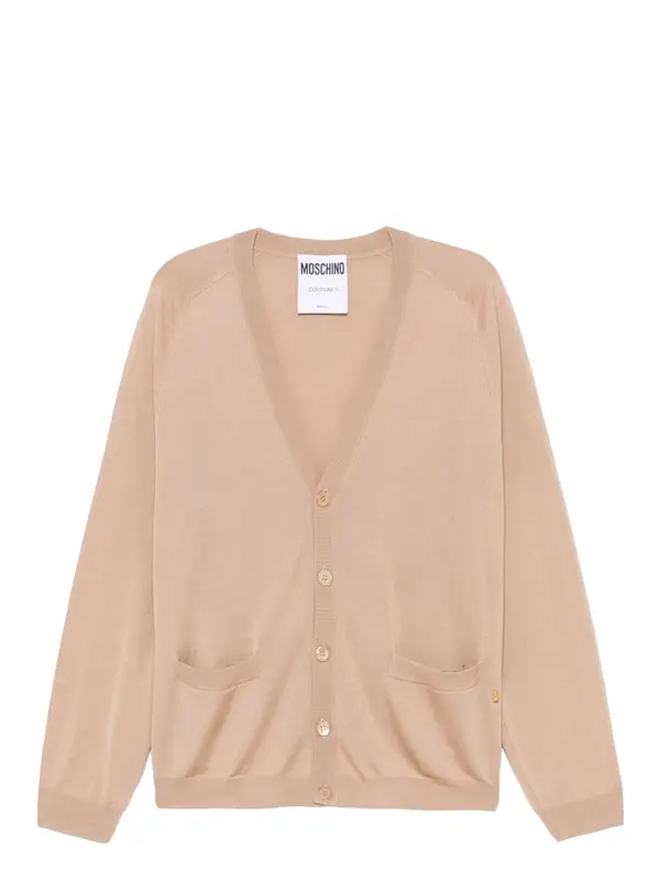 Moschino Fine-knit Cardigan - Neutrals