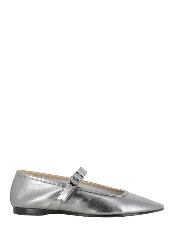 Le Monde Beryl Leather Ballet Flats - Silver