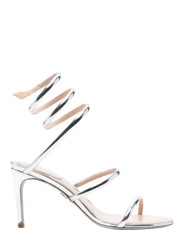Rene Caovilla 80mm Cleo Heel Sandals - Silver