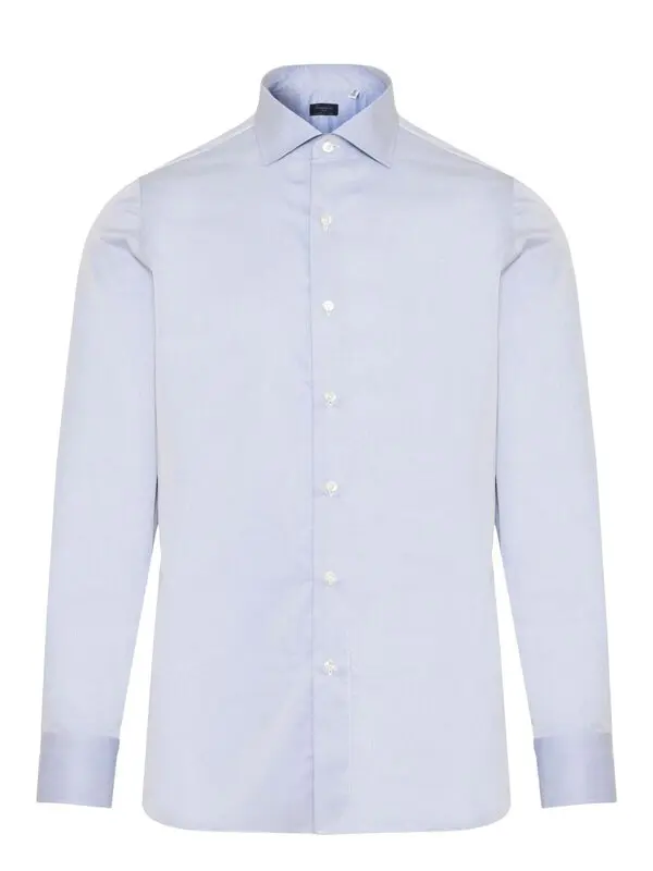 FINAMORE 1925 Cotton Shirt - Blue