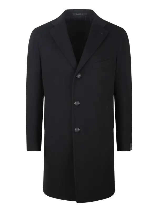 Tagliatore Brooch-detail Tailored Coat - Black
