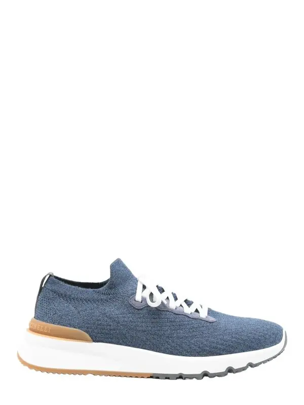 Brunello Cucinelli Knitted Sneakers - Blue
