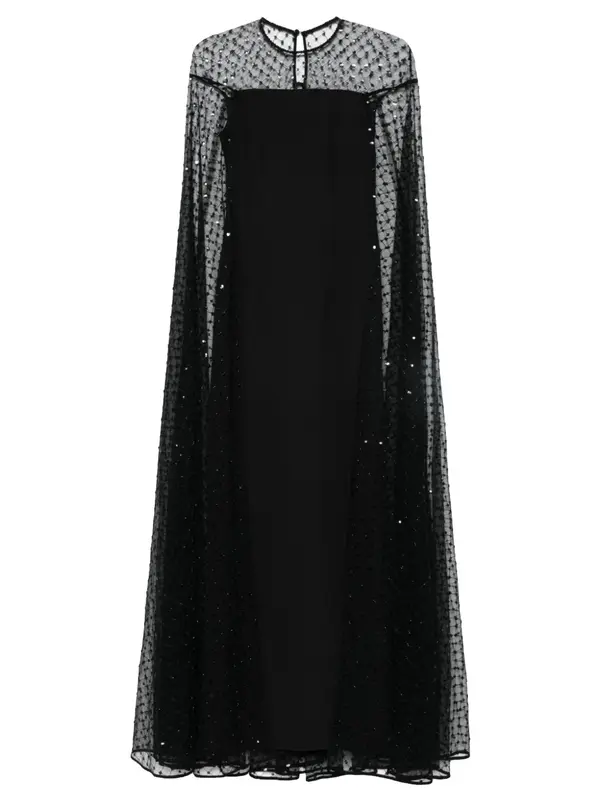 NISSA Sequin-embellished Gown - Black