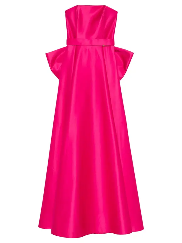 NISSA Bow-detail Maxi Dress - Pink