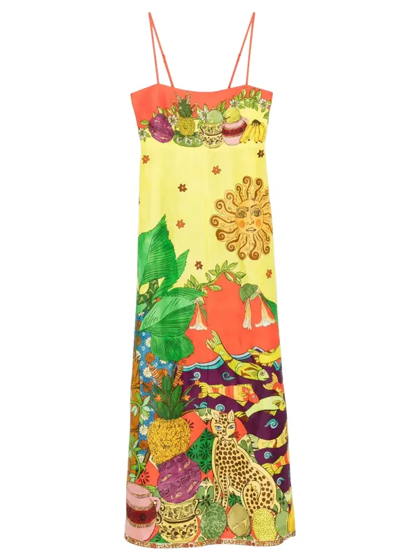 ALEMAIS Tiger Day Maxi Dress - Yellow