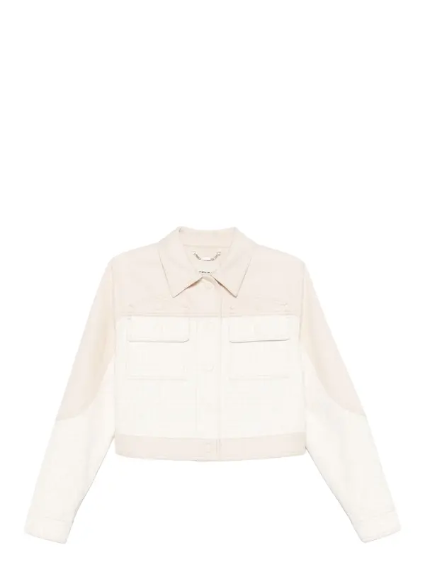 Fendi Ff Denim Jacket - Neutrals