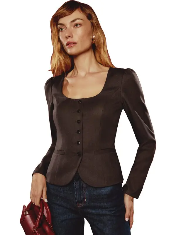 REFORMATION Prima Top - Brown