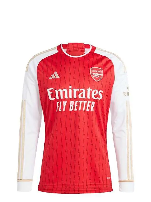 Adidas Arsenal 23/24 Long Sleeve Home Jersey - Better Scarelet Red/white