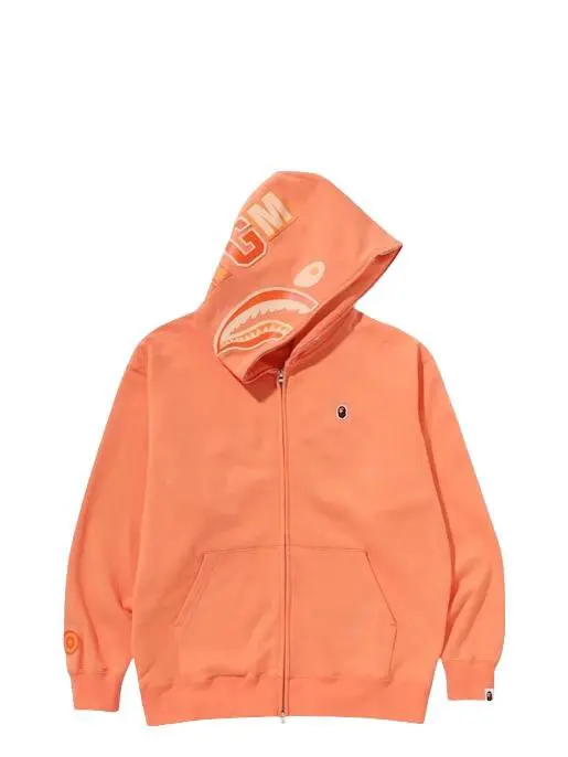 BAPE One Point Ape Head Shark Relaxed Fit Full Zip Hoodie - Orange