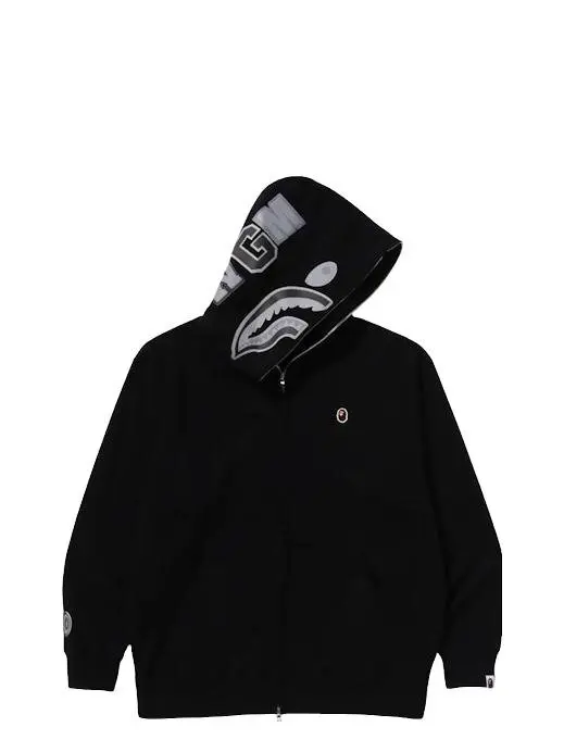 A BATHING APE One Point Ape Head Shark Relaxed Fit Full Zip Hoodie - Black