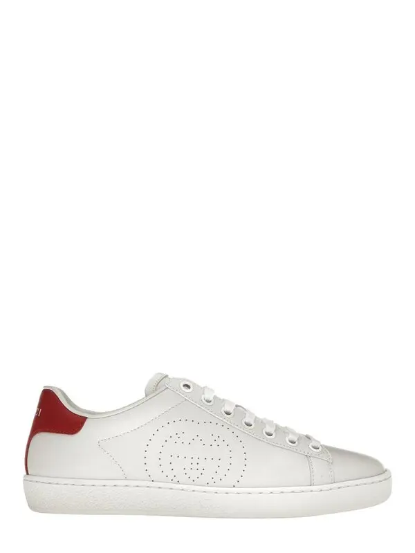 Gucci Ace Interlocking G Sneakers - White/red