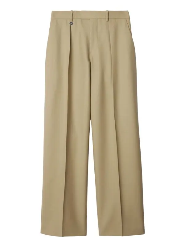 Burberry Tailored Wool Trousers - Neutrals
