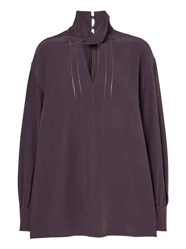 JOSEPH Rivoli Silk Crepe De Chine Blouse - Blue