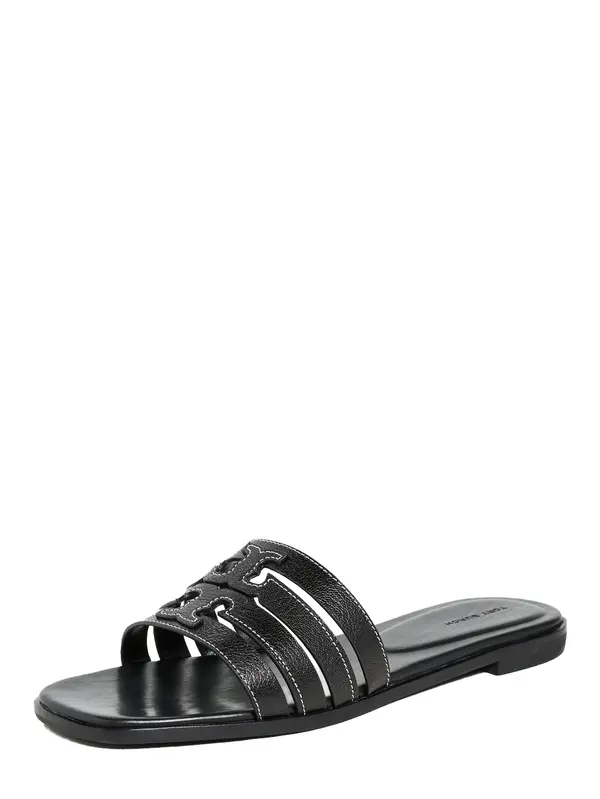 Tory Burch Ines Cage Slides - Perfect Black / Perfect Black