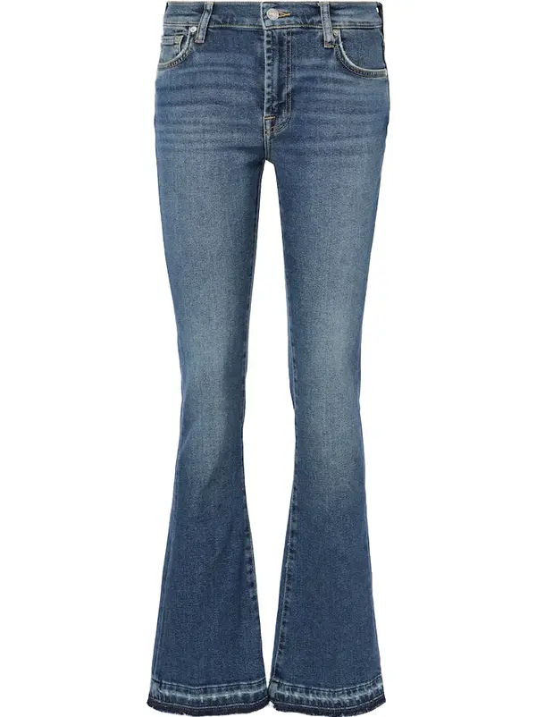 7 For All Mankind Bootcut Tailorless Mid-rise Jeans - Blue