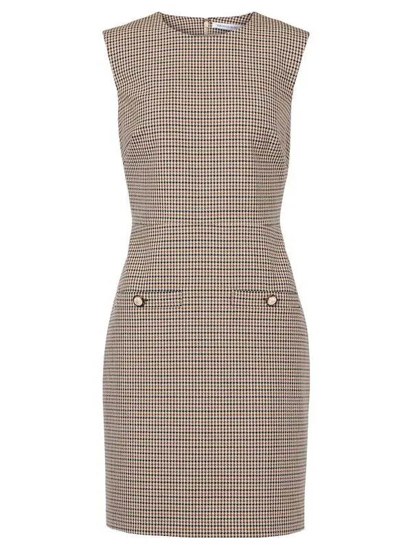 Veronica Beard Houndstooth Mini Dress - Brown
