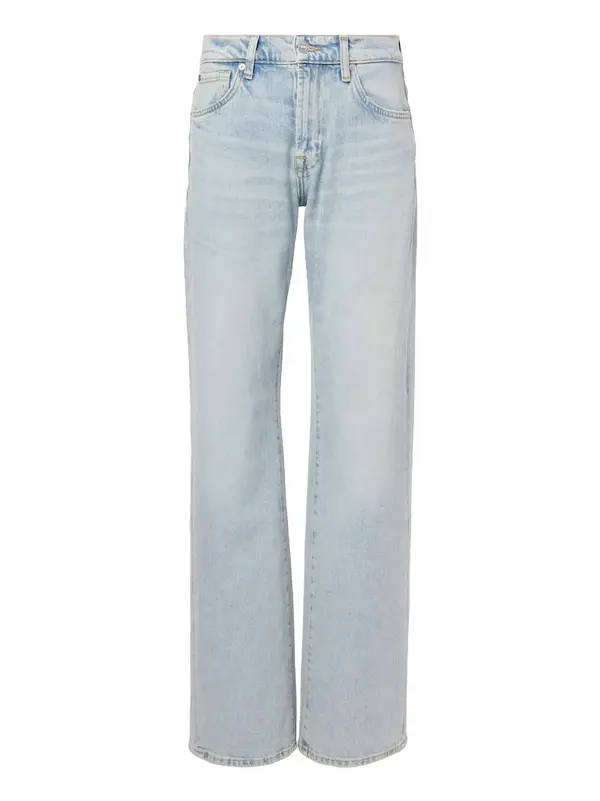 7 For All Mankind Tess High-rise Straight Jeans - Blue
