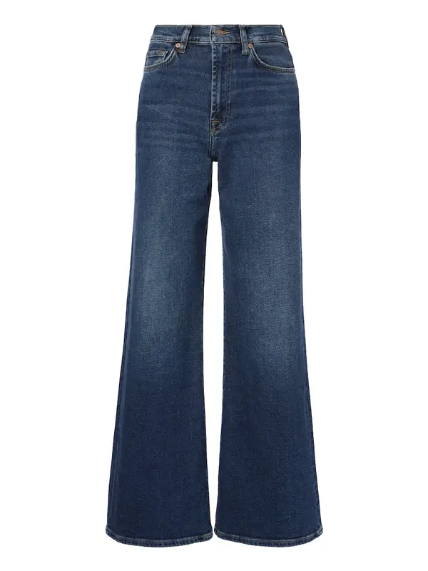 7 For All Mankind Ultra High Rise Jo Flared Jeans - Blue