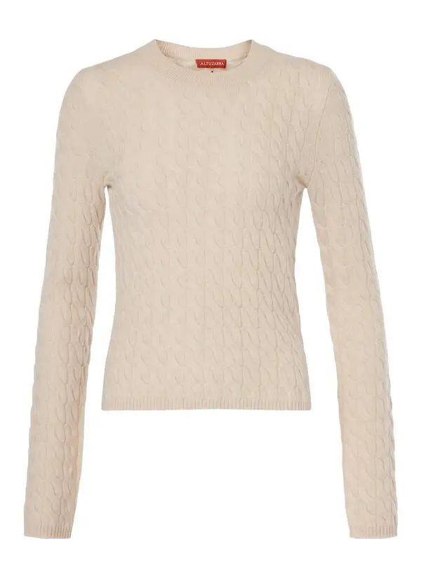 Altuzarra Milla Cable-knit Cashmere Sweater - White