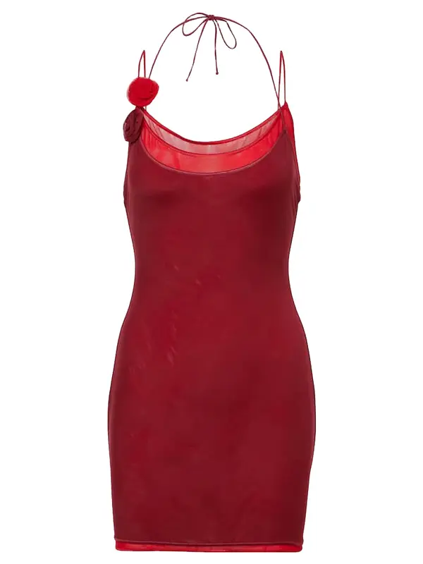 Oseree Rose Minidress - Red