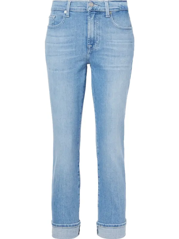 7 For All Mankind Mid-rise Skinny Jeans - Blue