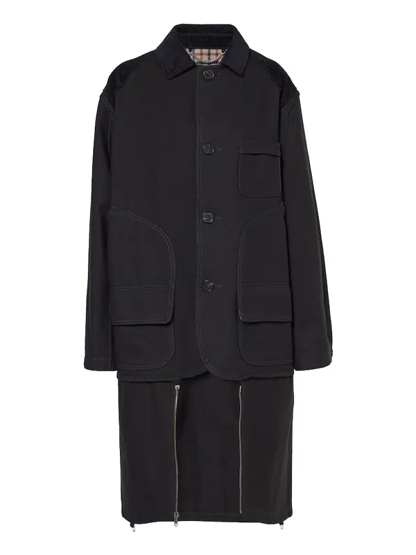 MAISON MARGIELA Cotton And Wool Coat - Black