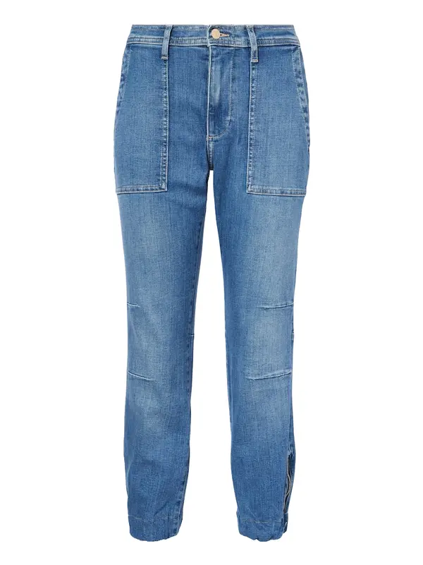 7 For All Mankind High-rise Straight Jeans - Blue