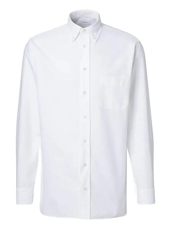 LARDINI Cotton Poplin Shirt - White