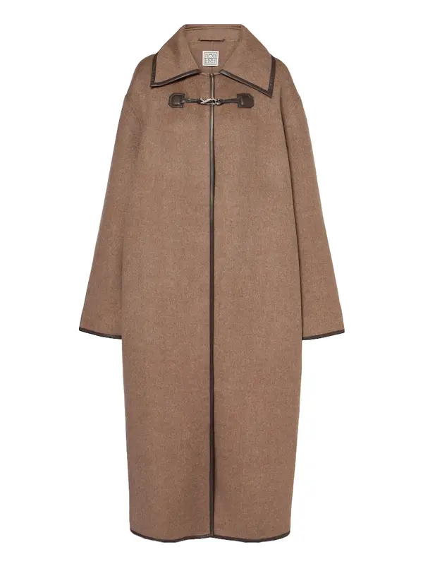 TOTEME Double Clasp Wool Coat - Brown