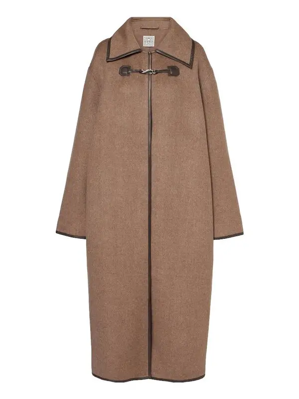 TOTEME Double Clasp Wool Coat - Brown