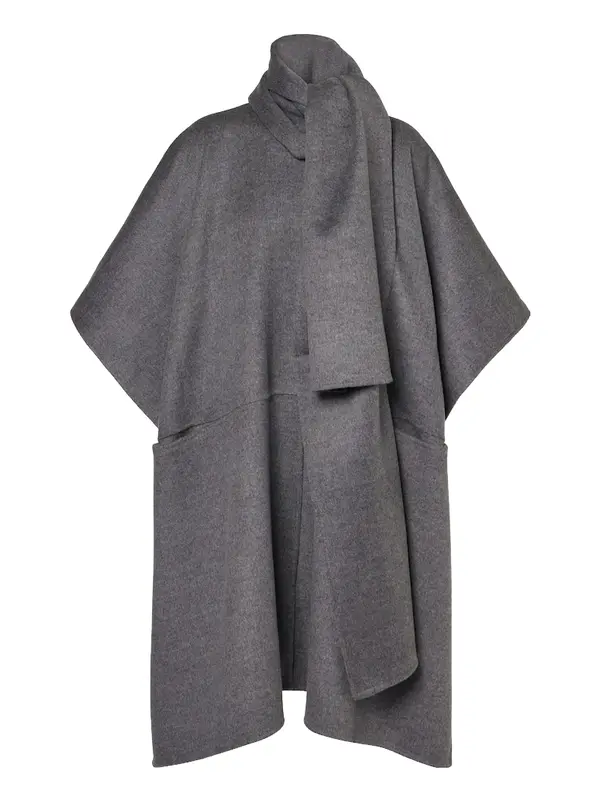 TOTEME Doublé Wool Scarf Coat - Grey