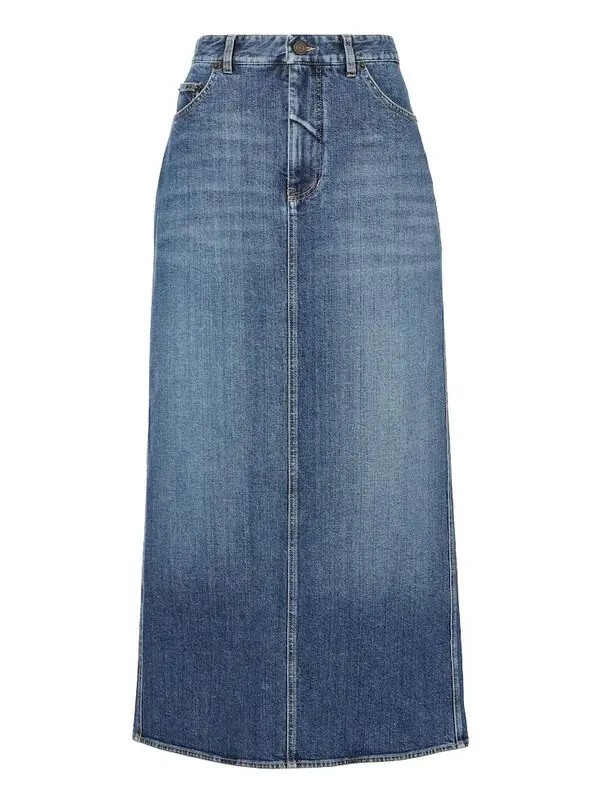 Ralph Lauren High-rise Denim Maxi Skirt - Blue