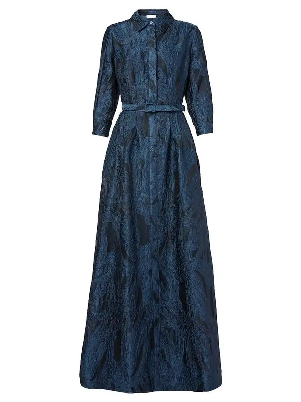 Simkhai Courtney Jacquard Gown - Blue