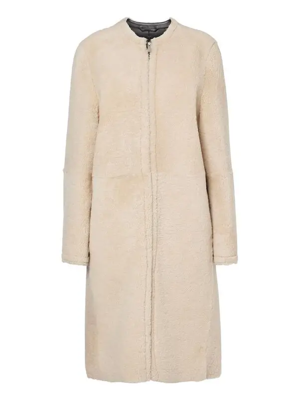 TOTEME Shearling Coat - Beige