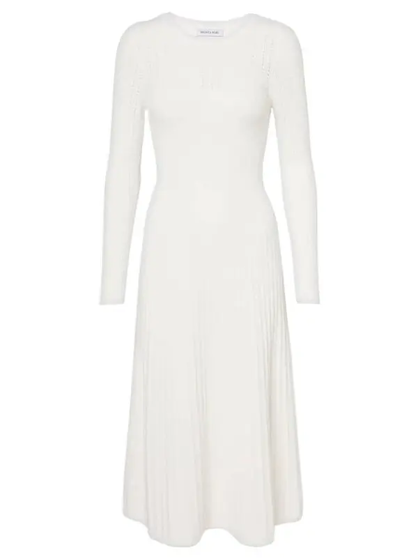 Veronica Beard Nami Ribbed-knit Dress - White