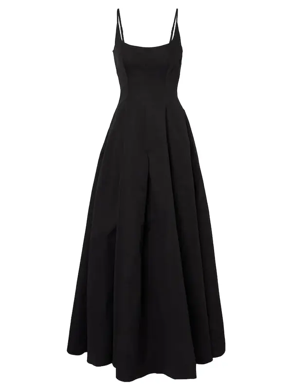 Staud Joy Cotton-blend Gown - Black