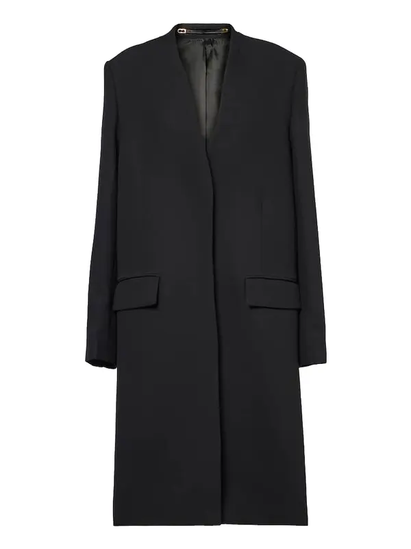 TOTEME Deep Pleated Coat - Black