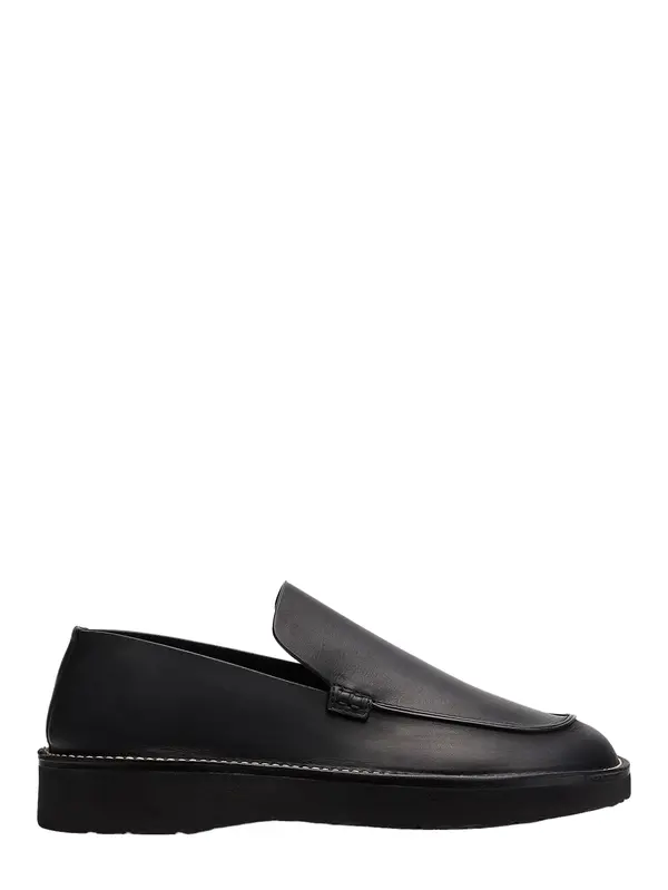 Loewe X Paula's Ibiza Faro Leather Loafers - Black