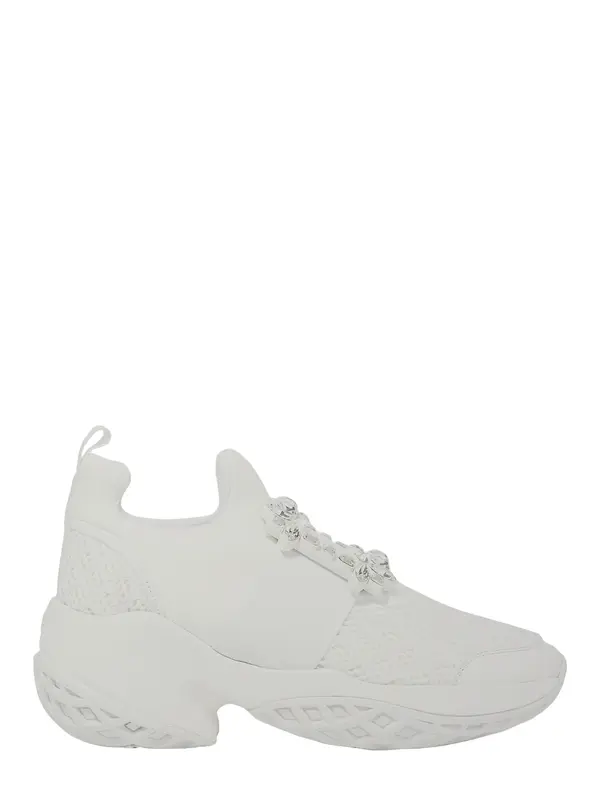 ROGER VIVIER Viv Run Crystal-embellished Slip-on Sneakers - White